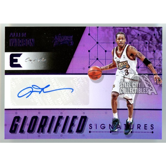 Allen Iverson 2017-18 Panini Essentials Basketball Purple Autograph ...