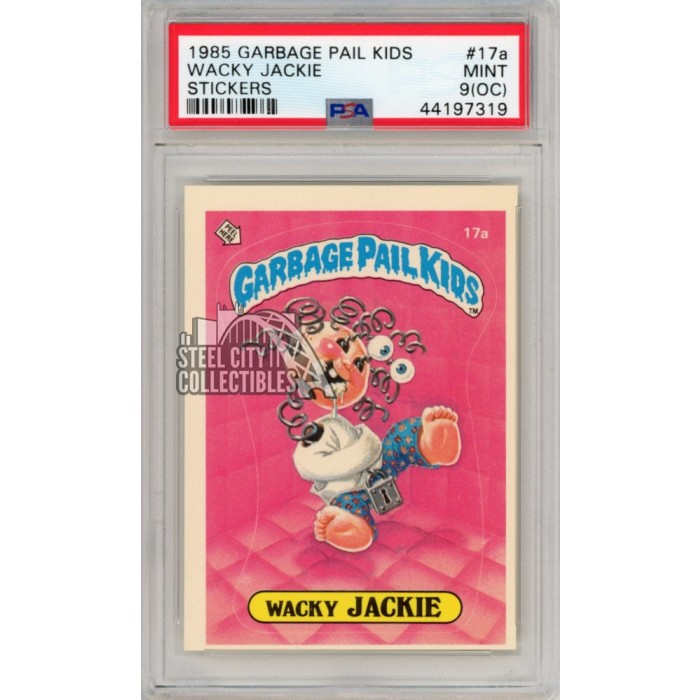 Wacky Jackie 1985 Topps Garbage Pail Kids Sticker Card #17a PSA 9 (OC ...