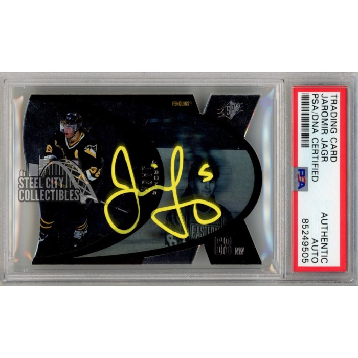 Jaromir Jagr 1997-98 Upper Deck SPX Die Cut Autograph Card #42 PSA/DNA ...