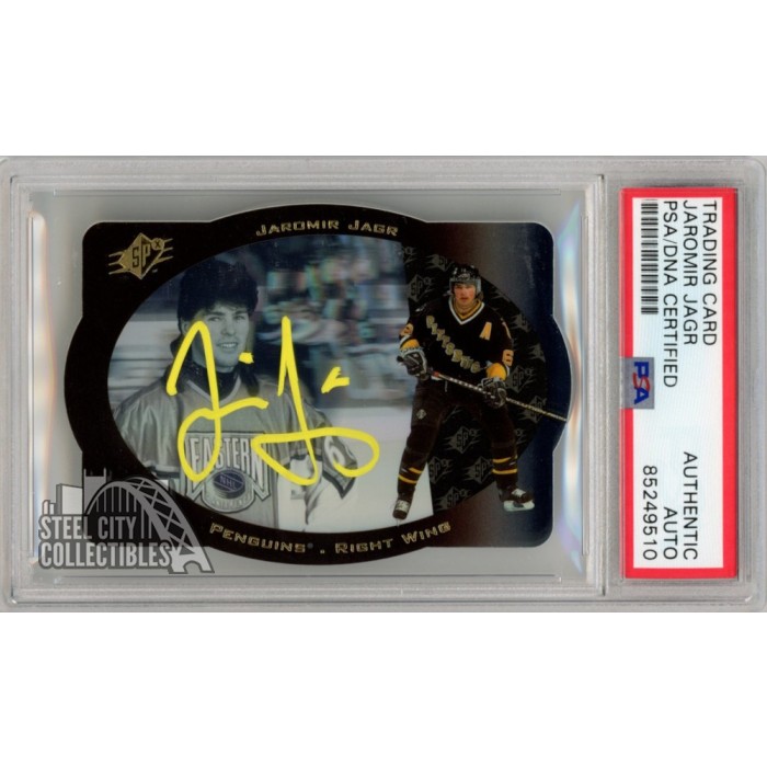 Jaromir Jagr 1996-97 Upper Deck SPX Die Cut Autograph Card #38 PSA/DNA ...