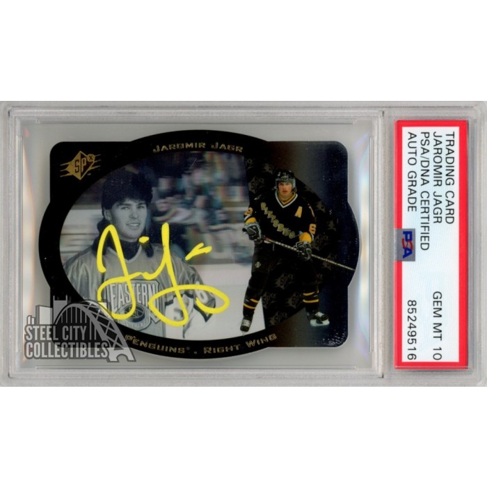 Jaromir Jagr 1996-97 Upper Deck SPX Die Cut Autograph Card #38 PSA/DNA ...