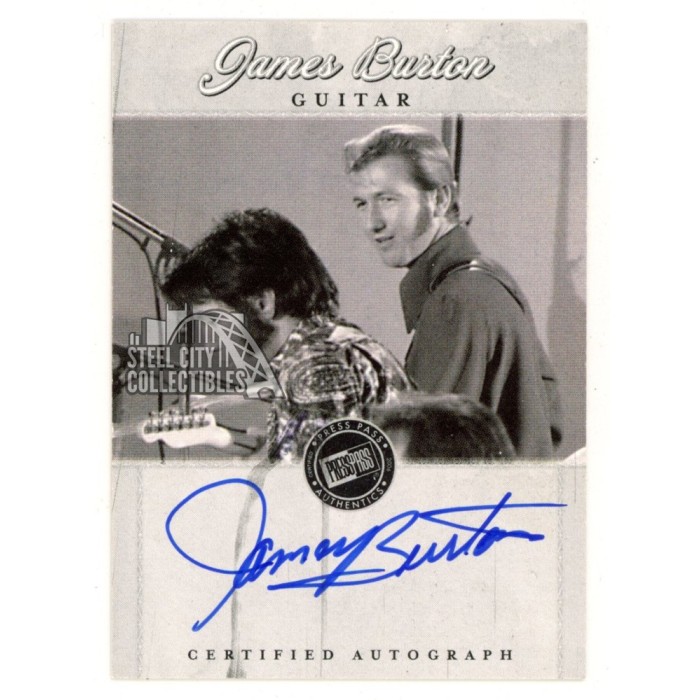 James Burton 2006 Press Pass Elvis Lives Autograph Card | Steel City ...