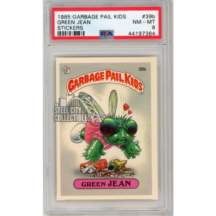 Green Jean 1985 Garbage Pail Kids Sticker Card #39b PSA 8 | Steel City ...
