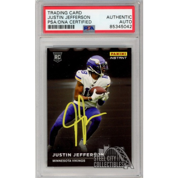 Justin Jefferson 2020 Panini Instant Autograph Rookie Card #RS18 PSA ...