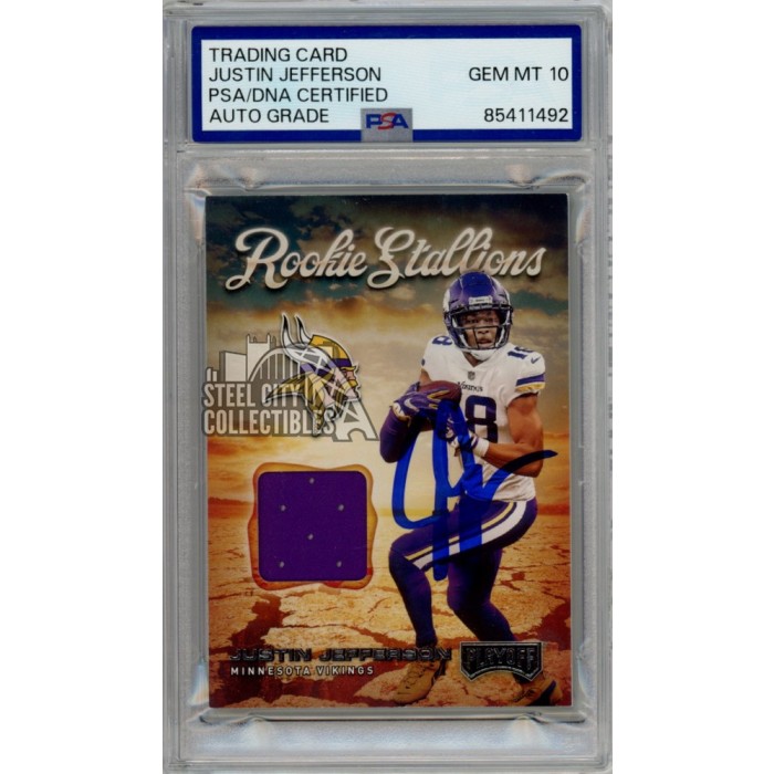 Justin Jefferson 2020 Panini Playoff Stallions Autograph Rookie Jersey ...