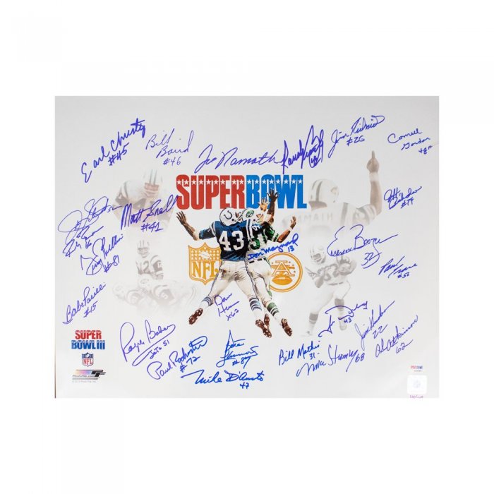 1968 New York Jets Autographed 16x20 Photo - PSA/DNA LOA (25 Signatures ...