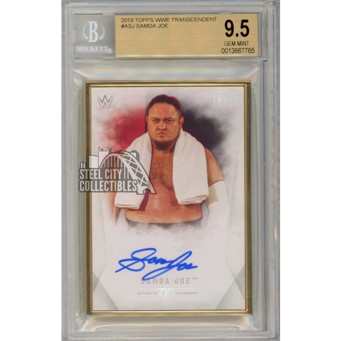 Samoa Joe 2019 Topps Transcendent Autograph Card 10/25 BGS 9.5 Gem Mint ...