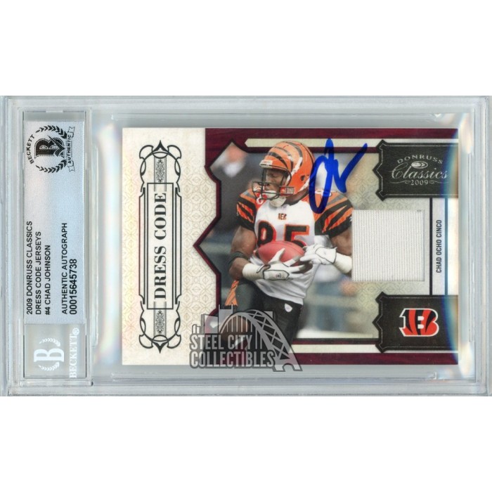 Chad Johnson 2009 Donruss Classics Autograph Jersey Card /299 #4 BAS 10 ...