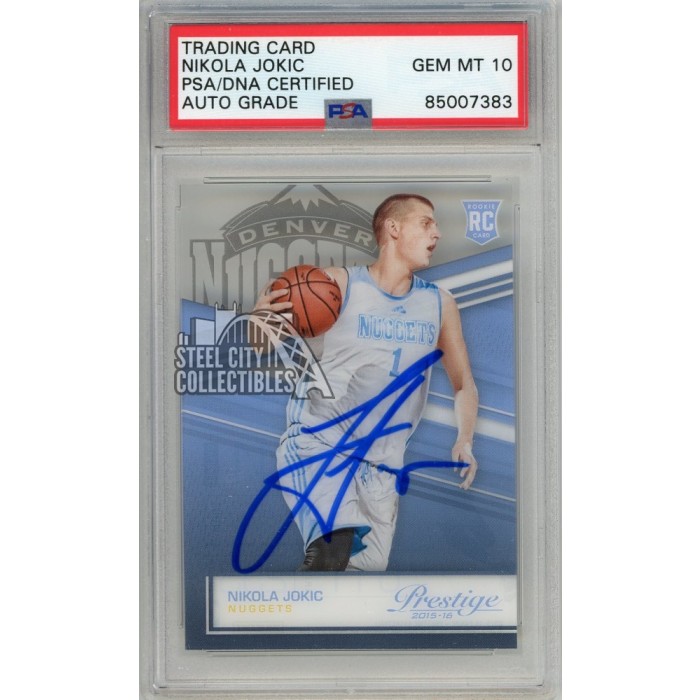 Nikola Jokic 2015-16 Panini Prestige Autograph Rookie Card #15 PSA/DNA ...