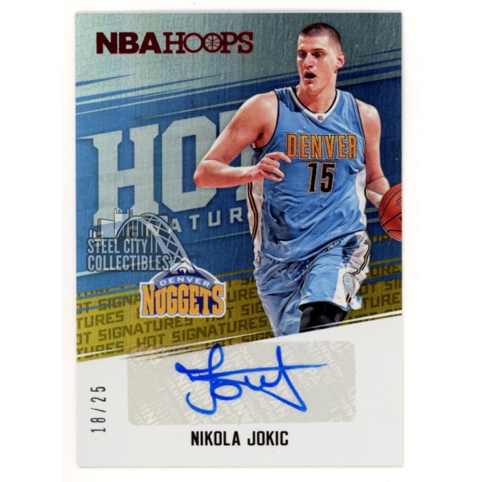 Nikola Jokic 2017-18 Panini Hoops Hot Signatures Autograph Card #HS-NJ ...
