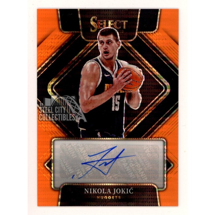 Nikola Jokic 2021-22 Panini Select Orange Autograph Card #SG-NJK 01/30 ...