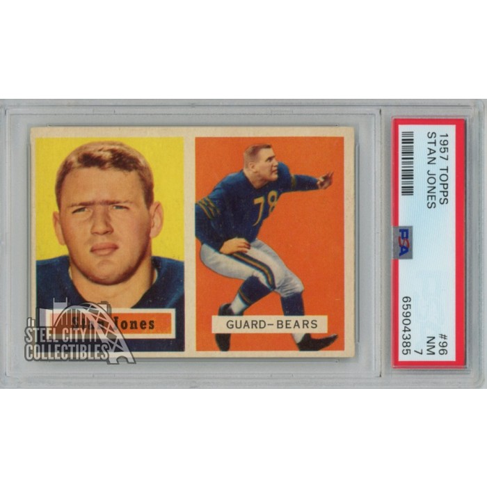 Stan Jones 1957 Topps Card #96 PSA 7 NM | Steel City Collectibles