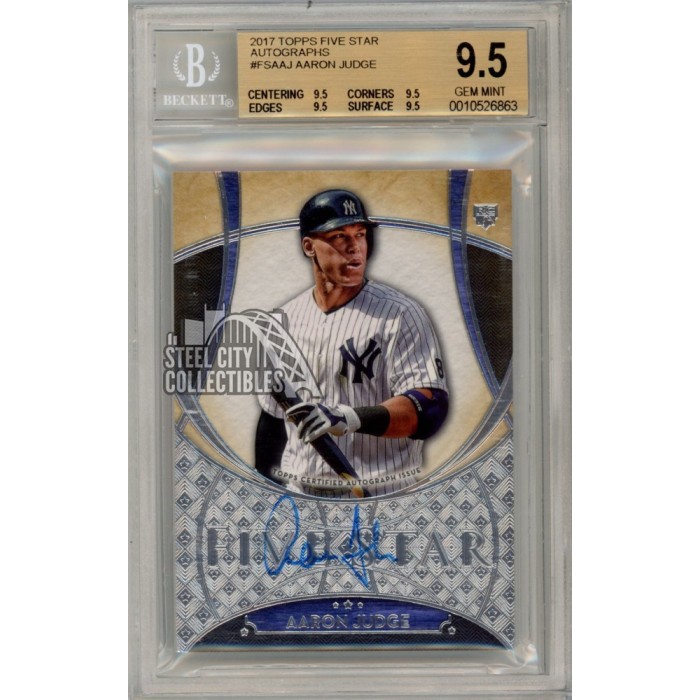 Aaron Judge 2017 Topps Five Star Autograph Rookie Card #FSA-AJ BGS 9.5 ...