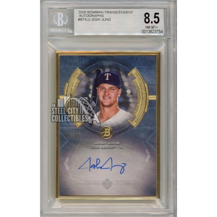 Josh Jung 2020 Bowman Transcendent Autograph Card #BTA-JJ 09/25 BGS 8.5 ...