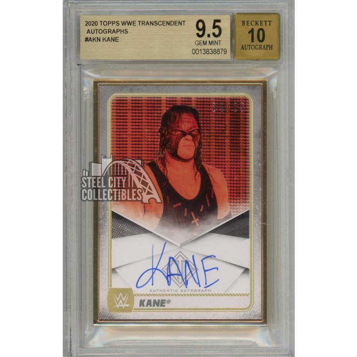 Kane 2020 Topps Transcendent WWE Autograph Card 24/25 BGS 9.5 | Steel ...