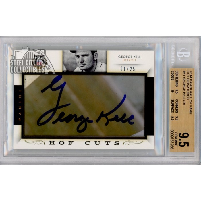 George Kell 2014 Panini Hall Of Fame Cuts Autograph Card #61 21/25 BGS ...