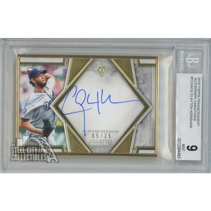Clayton Kershaw 2019 Topps Transcendent Autograph Card #TCVA-CK 05/25 ...