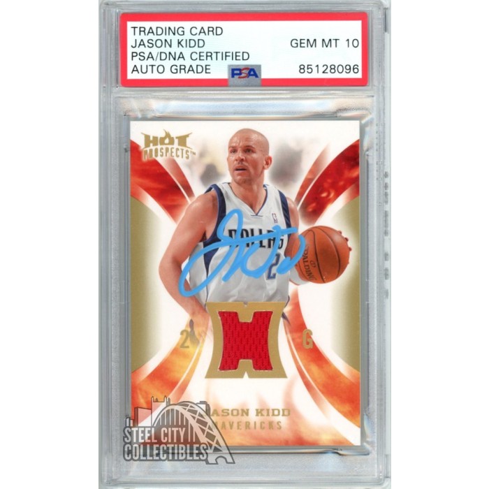 Jason Kidd 2008-09 Upper Deck Hot Prospects Autograph Jersey Card #HM ...