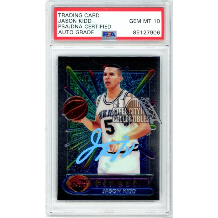 Jason Kidd 1994-95 Topps Finest Autograph Rookie Card #286 PSA/DNA 10 ...