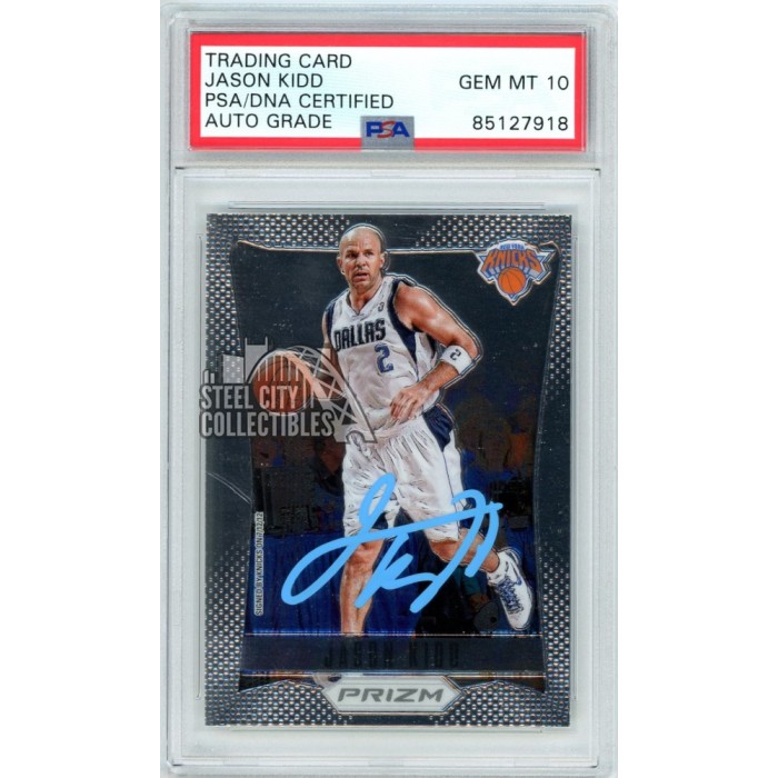 Jason Kidd 2012-13 Panini Prizm Autograph Card #81 PSA/DNA 10 (Blue ...