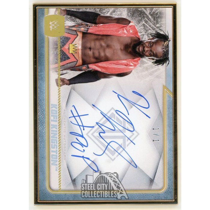 Kofi Kingston 2020 Topps Transcendent WWE Autographed Card 1/1 | Steel ...