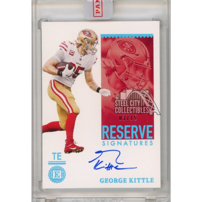 George Kittle 2021 Panini Encased Reserve Signatures Autograph Card 03/ ...