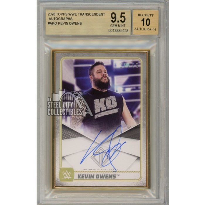 Kevin Owens 2020 Topps Transcendent WWE Autograph Card 17/25 BGS 9.5 ...