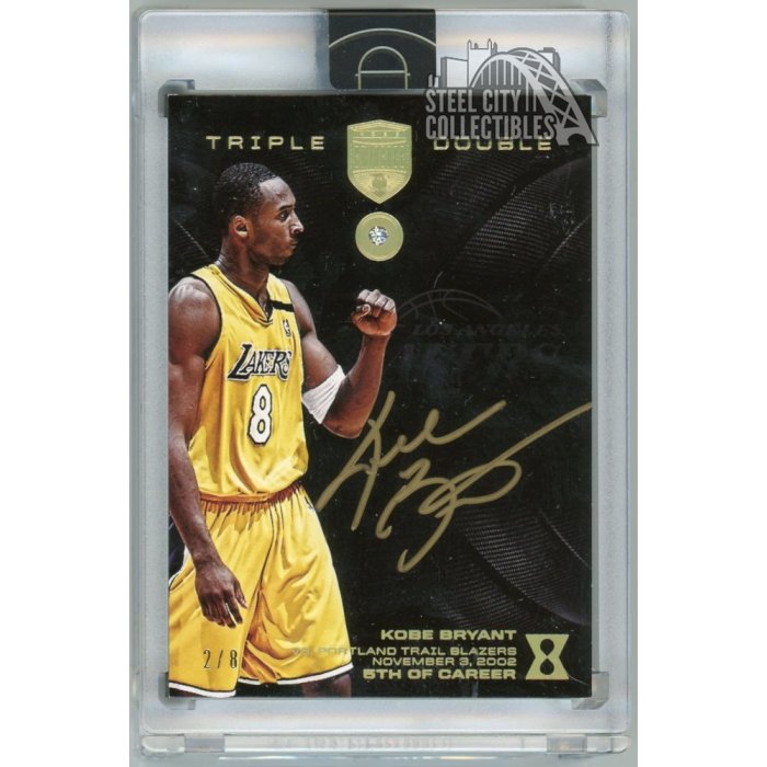 Kobe Bryant 2017-18 Panini Kobe Eminence Triple Double Autograph ...