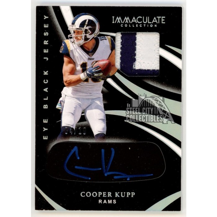 Cooper Kupp 2020 Panini Immaculate Eye Black Autograph Patch Card 04/10 ...