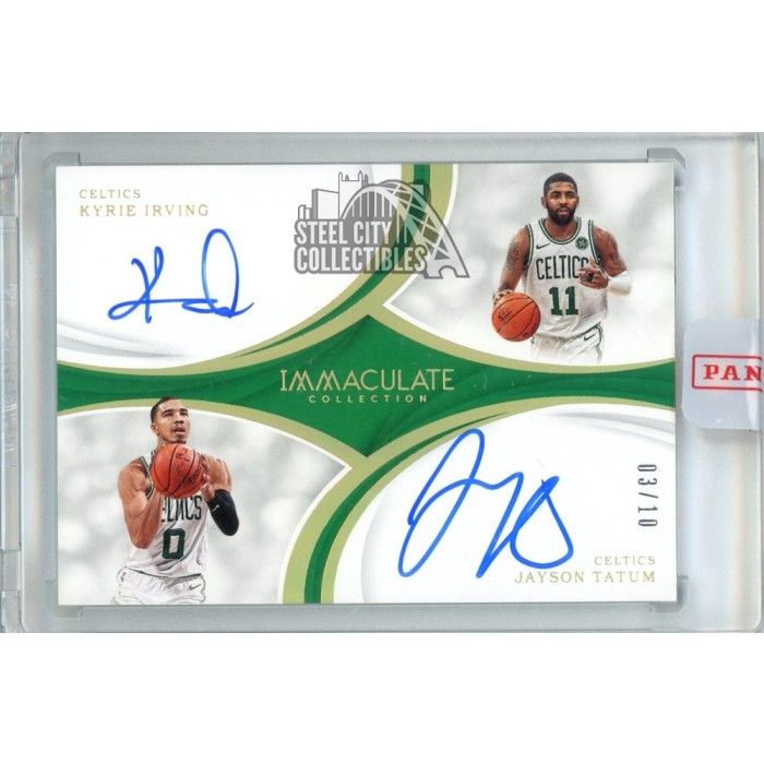 Kyrie Irving/Jayson Tatum 2018-19 Panini Immaculate Dual Autograph Card ...