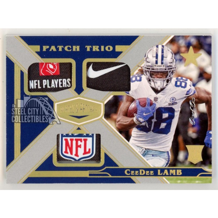 CeeDee Lamb 2020 Panini Plates & Patches Trio Tag Patch Card #PT-7 1/1 ...