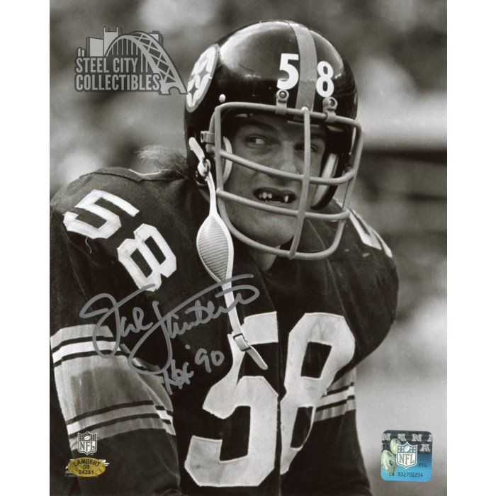 Jack Lambert HOF 90 Autographed Steelers 8x10 Photo - Lambert 58 ...