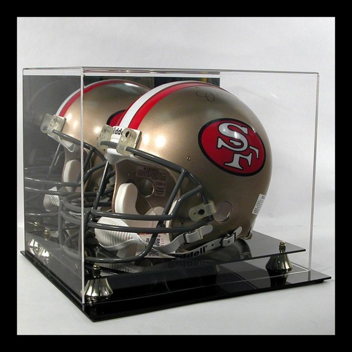 Saf-T-Gard Deluxe Acrylic Full Size Football Helmet Display Case ...