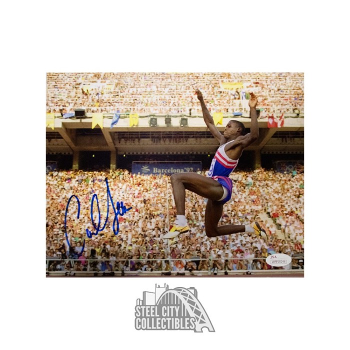 Carl Lewis Autographed Team USA 8x10 Photo - JSA COA (Jumping) | Steel ...