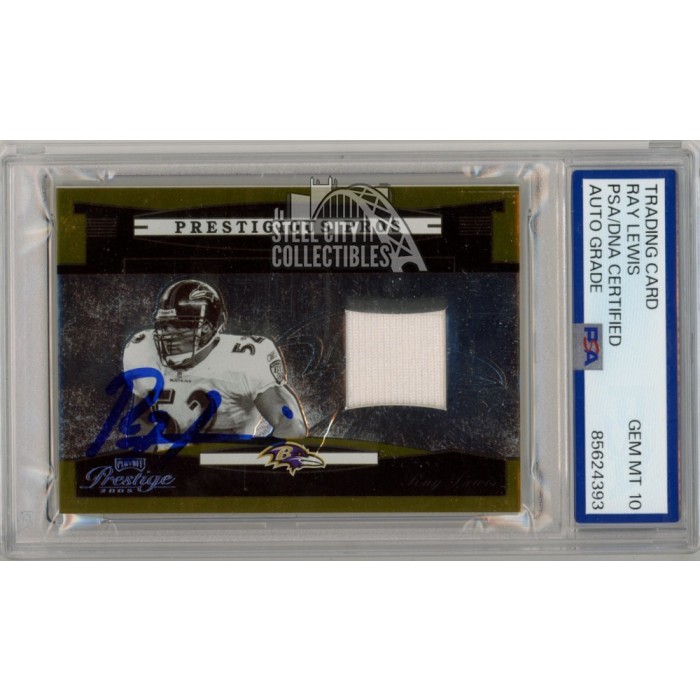 Ray Lewis 2005 Playoff Prestige Autograph Jersey Card #PP-40 079/100 ...