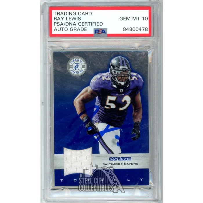 Ray Lewis 2012 Panini Totally Certified Autograph Jersey Card /249 #22 ...
