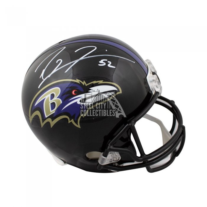 Ray Lewis Autographed Baltimore Ravens Full-Size Football Helmet - JSA ...