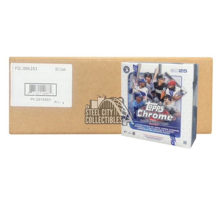 2025 Topps Chrome Baseball Logofractor Edition Box 20-Box Case | Steel ...