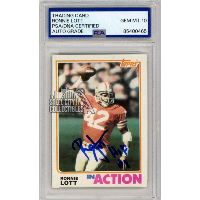 Ronnie Lott 1982 Topps In Action "HOF 00" Autograph Card #487 PSA/DNA ...