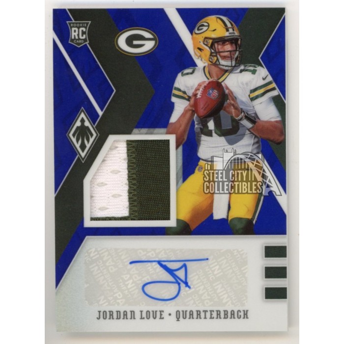 Jordan Love 2020 Panini Phoenix Blue Autograph Rookie Patch Card 03/10 ...