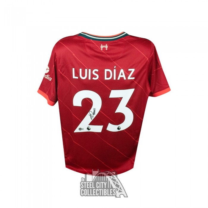 Luis Diaz Autographed Liverpool Nike Soccer Jersey - BAS | Steel City ...