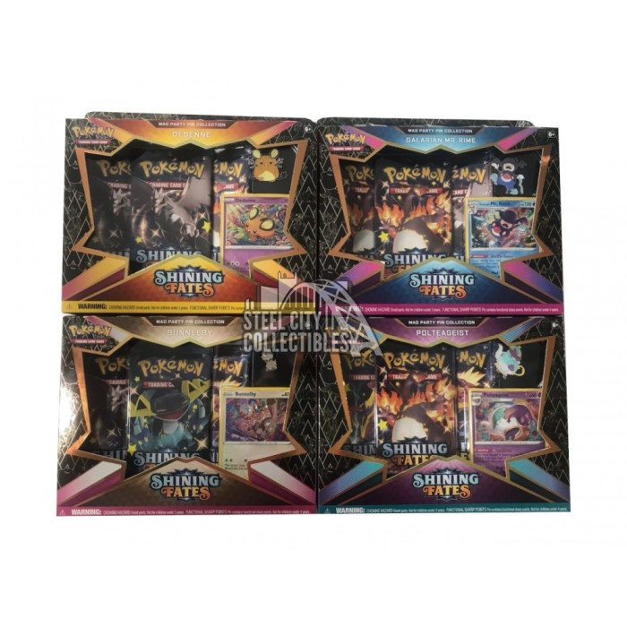 Pokemon Shining Fates Mad Party Pin Collection Box - INDIVIDUAL BOX ...