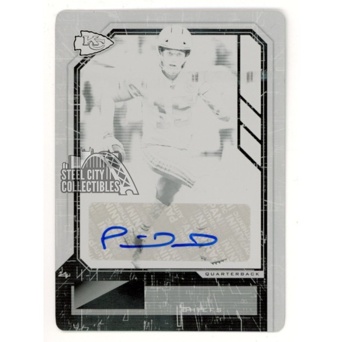 Patrick Mahomes 2020 Panini Playbook Autograph Printing Plate Card #8 1 ...