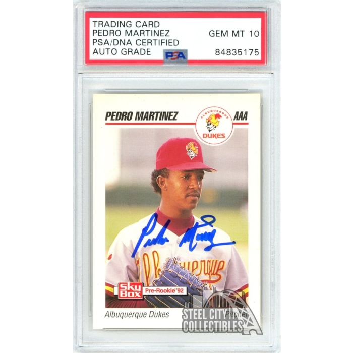 Pedro Martinez 1992 Skybox Autograph Autograph Rookie Card #5 PSA/DNA ...