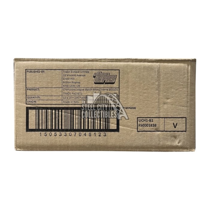 2020-21 Topps Match Attax Chrome Champions League Soccer 12-Box Case ...