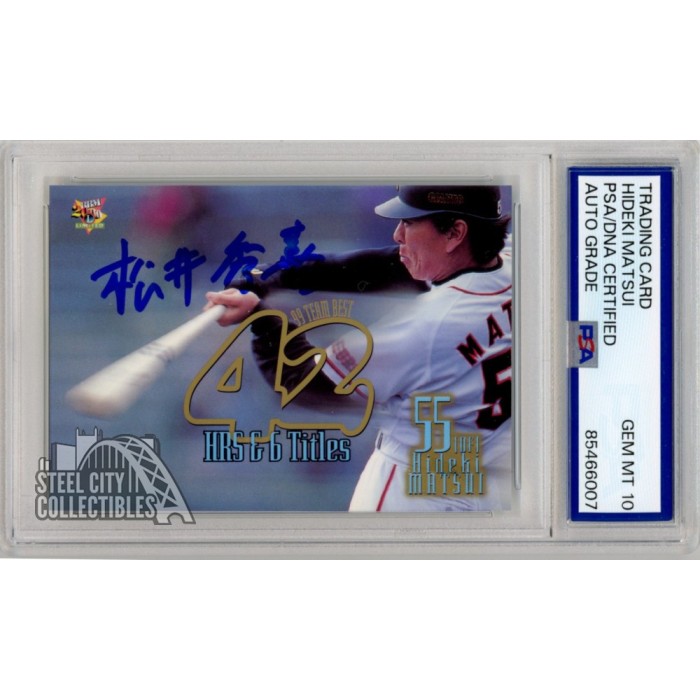 Hideki Matsui 2000 Baseball Magazine Kanji Autograph Card #G80 PSA/DNA ...