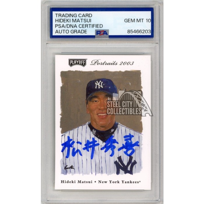 Hideki Matsui 2003 Playoff Portraits Kanji Autograph Rookie Card #88 ...