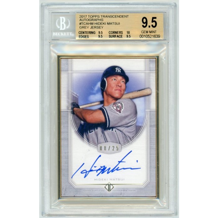 Hideki Matsui 2017 Topps Transcendent Framed Autograph 08/25 - BGS 9.5 ...