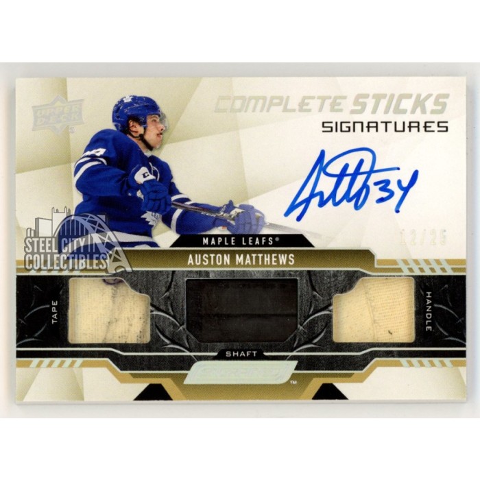 Auston Matthews 2019-20 Upper Deck Engrained Complete Sticks Autograph ...