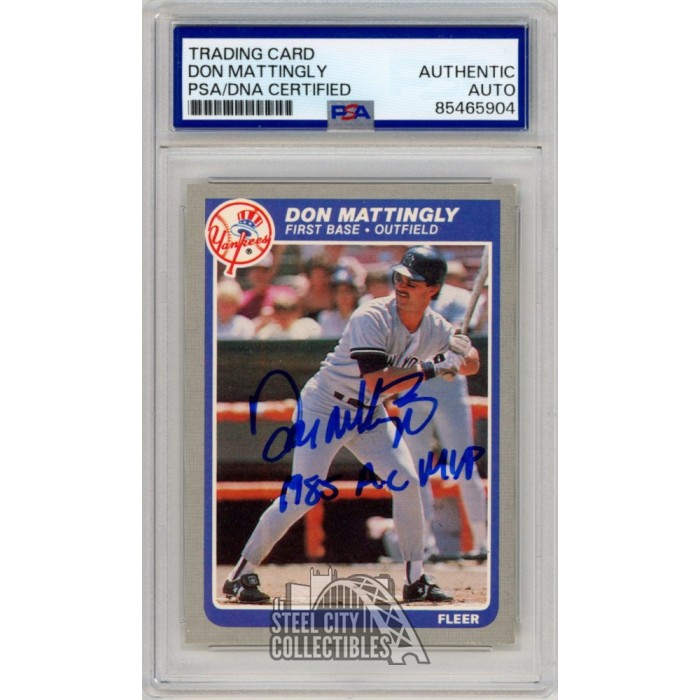 Don Mattingly 1985 Fleer 1985 AL MVP Autograph Card #133 PSA/DNA ...
